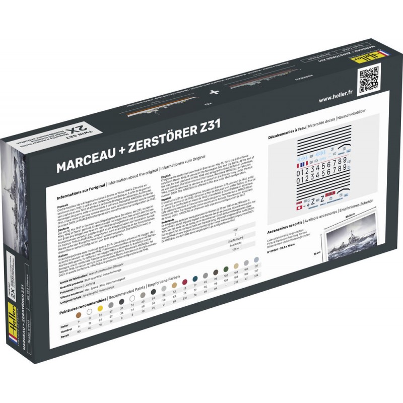 Marceau + Destroyer Z31 - Modelos de Barco - kubekings.pt