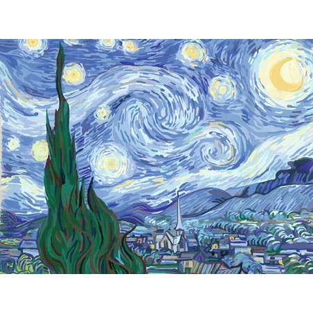Kit Van Gogh - Pintar a noite estrelada - Kubekings