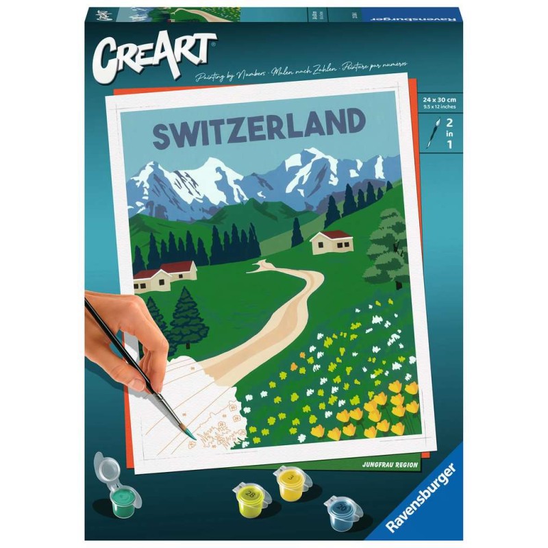 🏔️ Kit CreArt Jungfrau - Arte suíça em casa - Kubekings