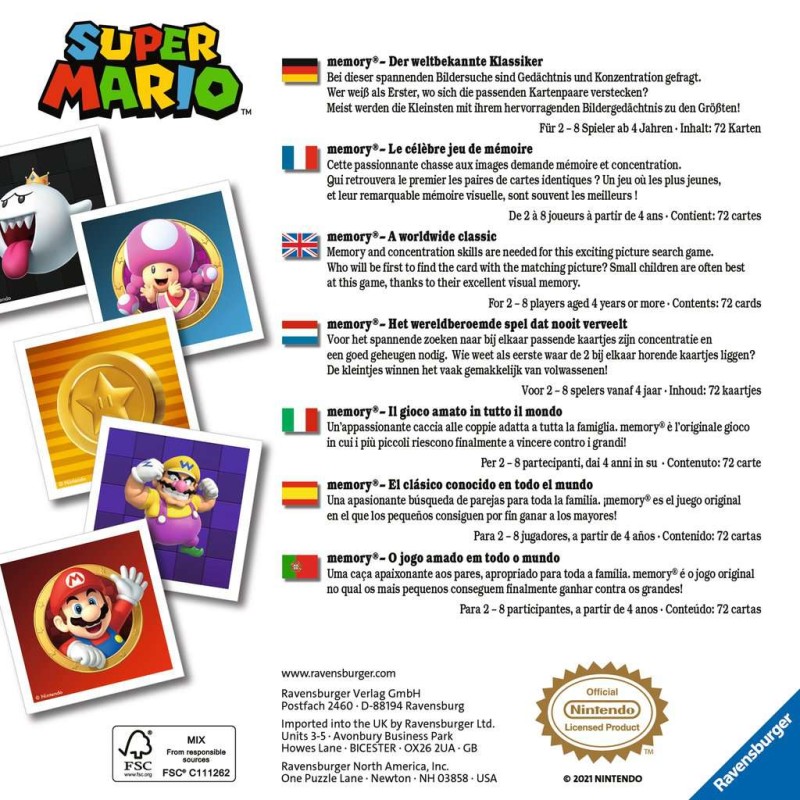 Super Mario Memory® - Diversão garantida para toda a família - Kubekings