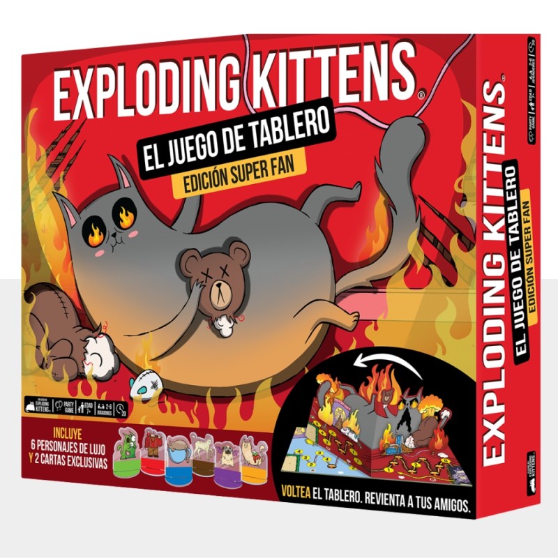 Exploding Kittens – Tabuleiro 3D: estratégia, risos e caos - Kubekings