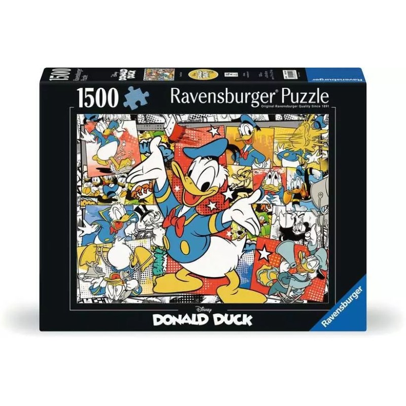 Puzzle Ravensburger Pato Donald de 1500 Peças – Edição Retrô