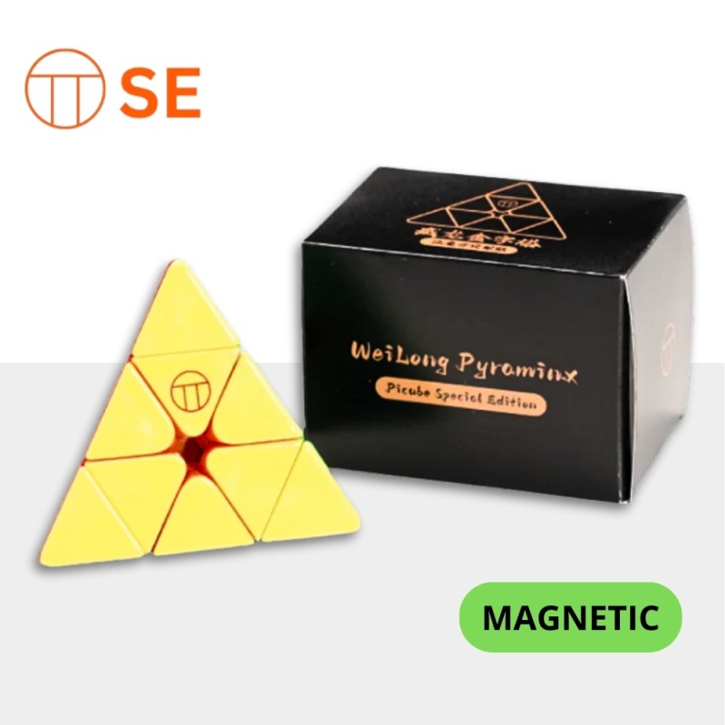 PiCube WeiLong Pyraminx SE Magnético – Pyraminx fosco ajustável