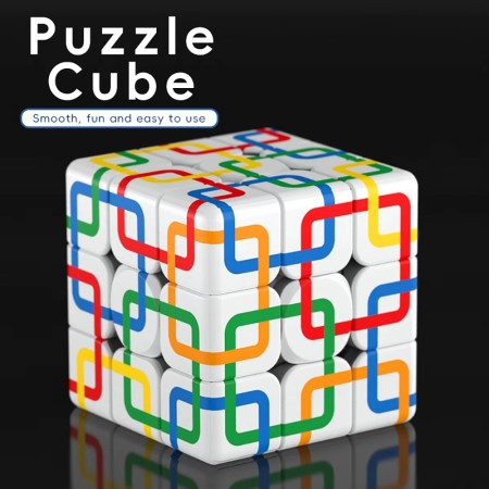 Z-Cube 3x3 Grid Chain – Cubo 3x3 de padrões quadrados impressos